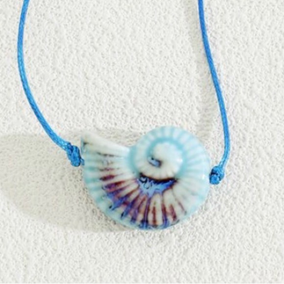 Jewelry | Purple Porcelain Nautilus Shell Dyed Mermaid Whorl Spire ...